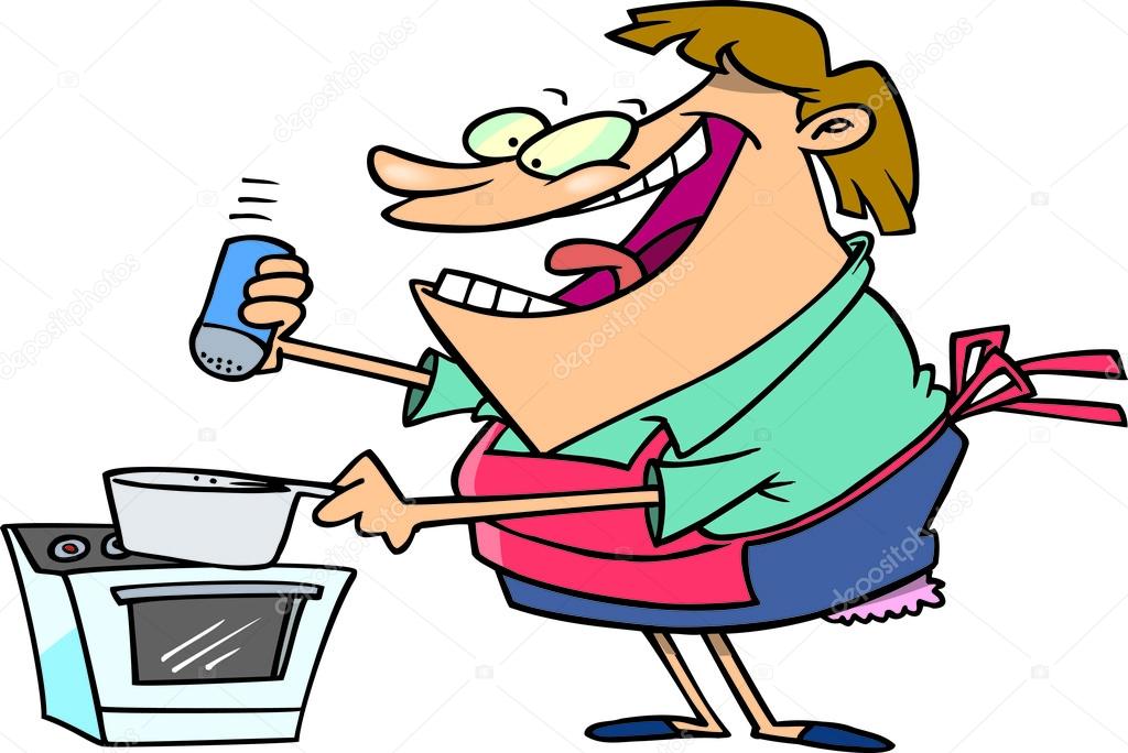 Cartoon Woman Cooking — Stock Vector © Ronleishman 13941174