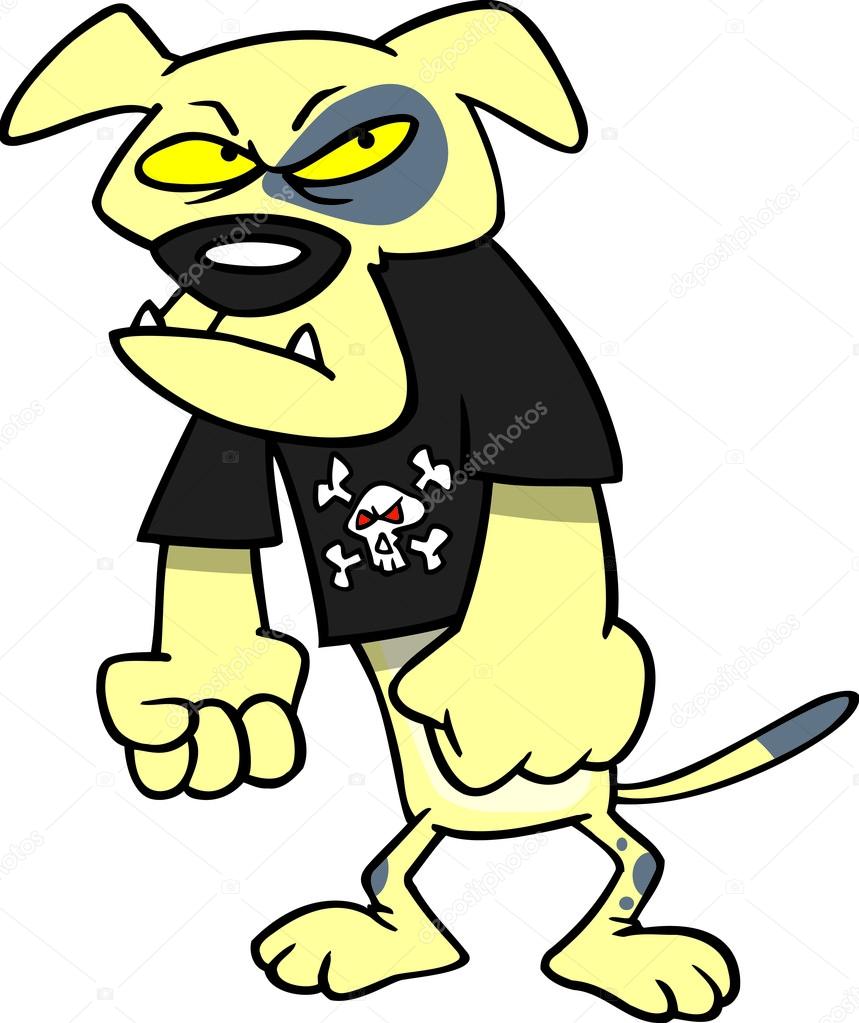 Perro malo de dibujos animados vector, gráfico vectorial © ronleishman ...