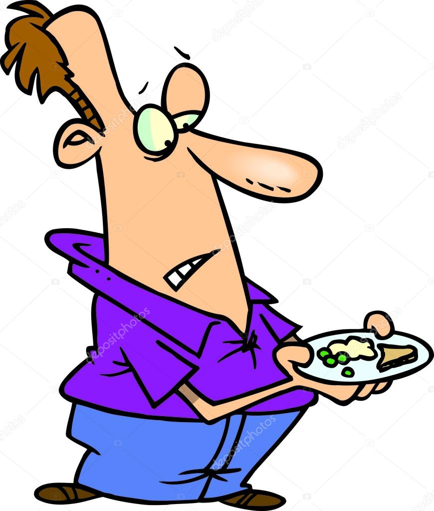 Cartoon Meager Portion Meal — Stock Vector © ronleishman #13941686