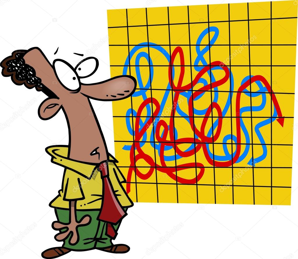 Cartoon Confusing Business Chart Stock Vector Image by ©ronleishman ...