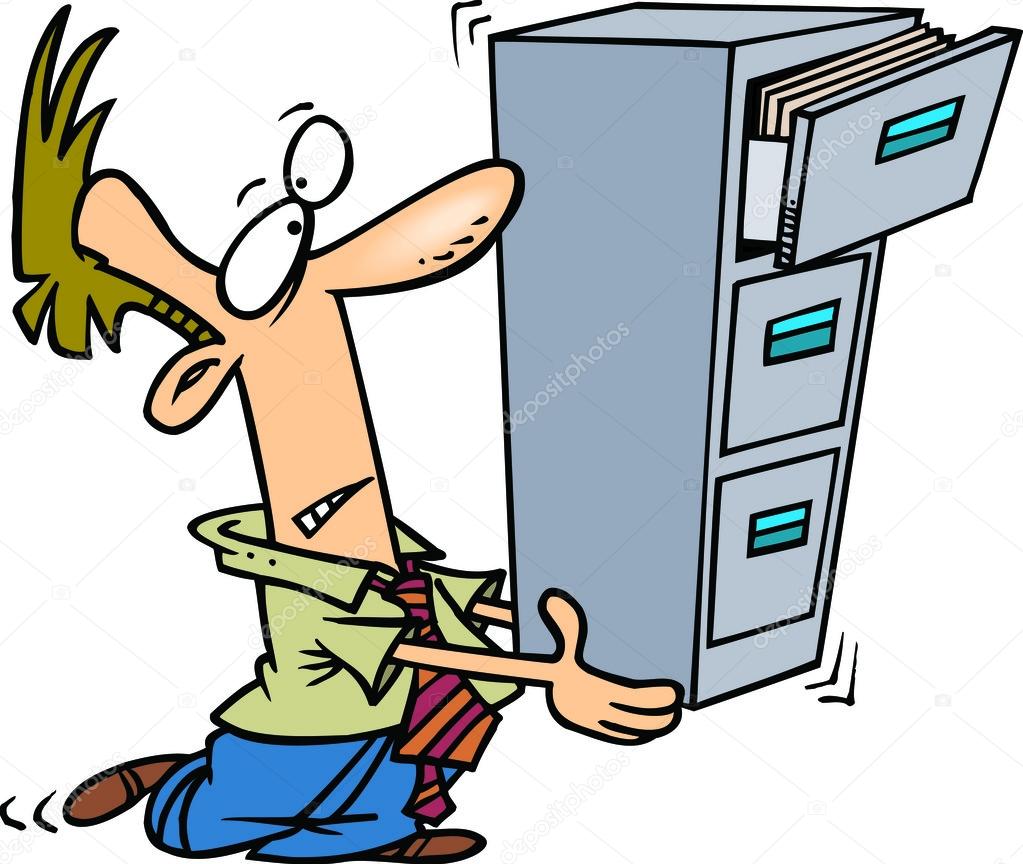Cartoon File Clerk Stock Vector Image by ©ronleishman #13942026