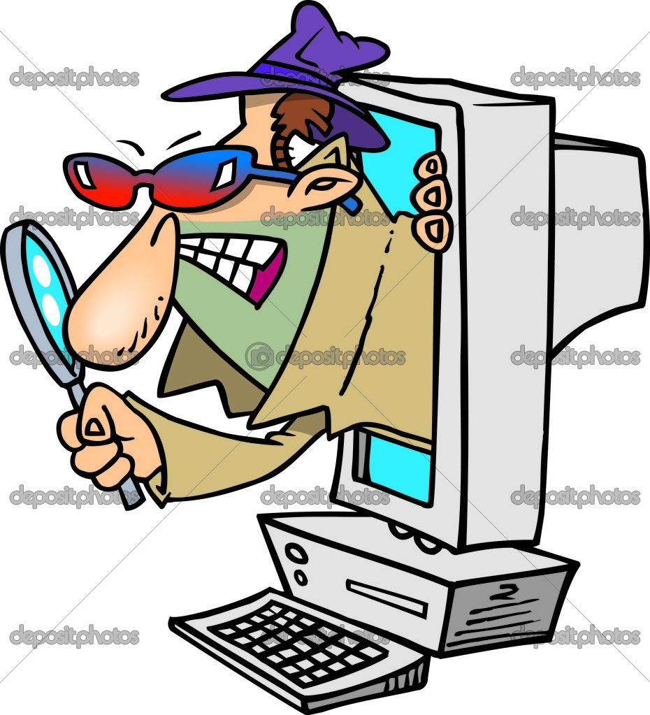 Dibujos animados de computadora spyware — Vector de stock © ronleishman ...