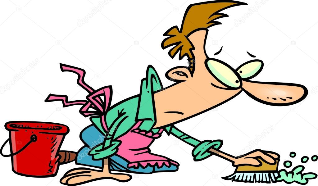 Cartoon Scrubbing Floors | Viewfloor.co
