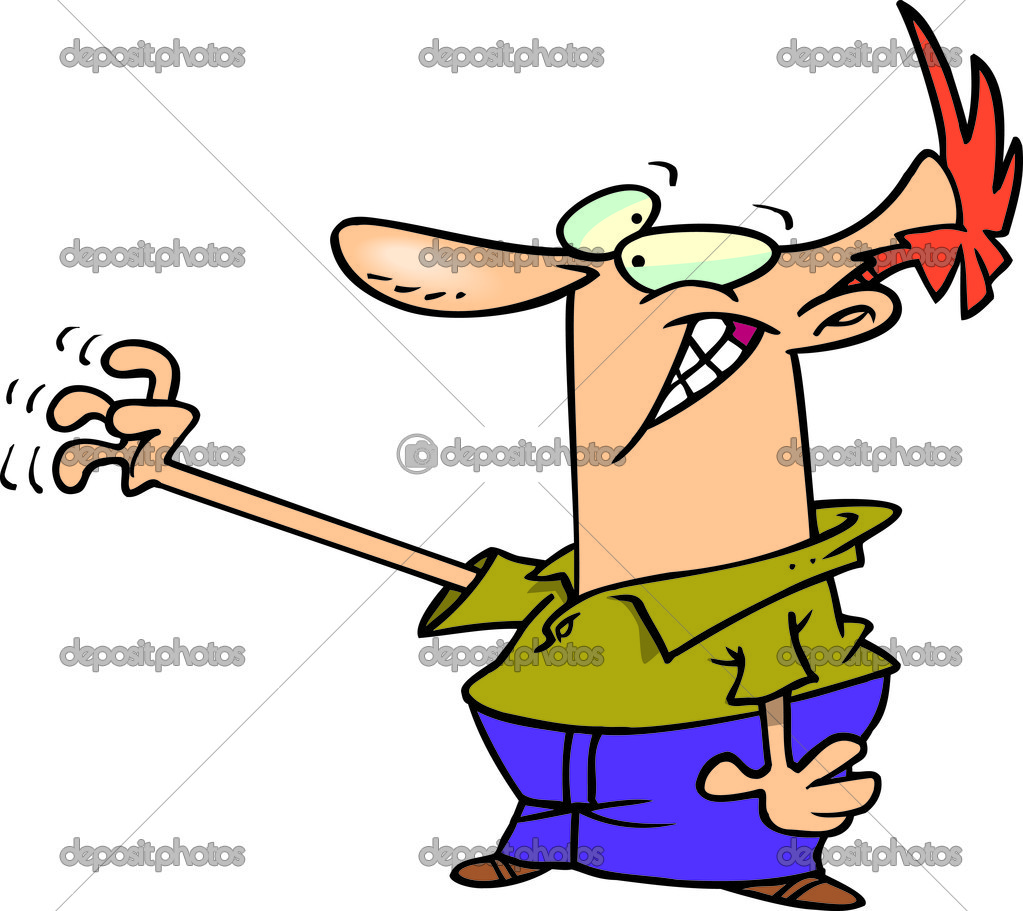 Hombre de dibujos animados alcanzando Vector de stock por ©ronleishman ...