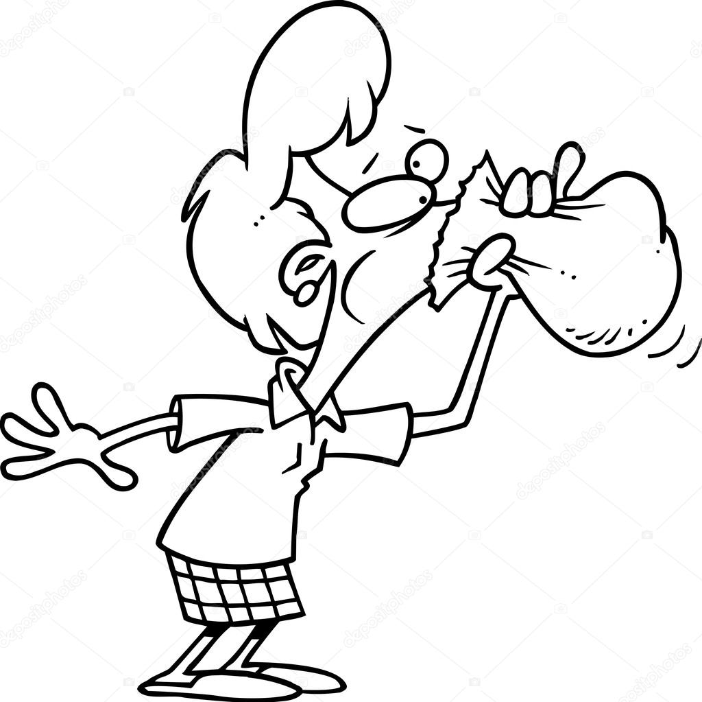 Mujer de dibujos animados hiperventilación Vector de stock por ...