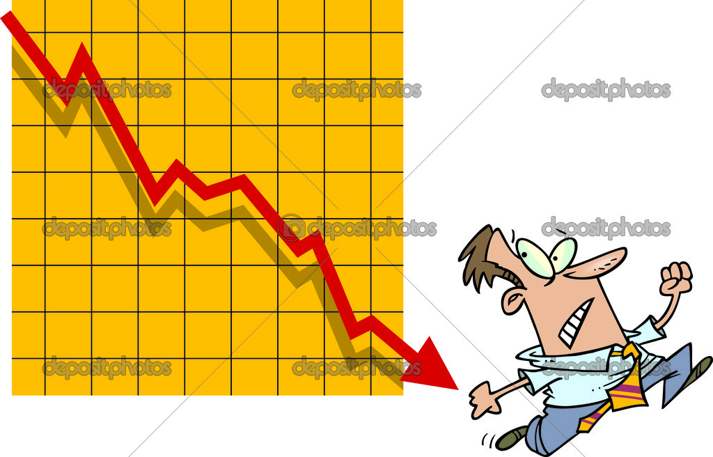 Cartoon Falling Profit Chart Stock Vector Image by ©ronleishman #13949493