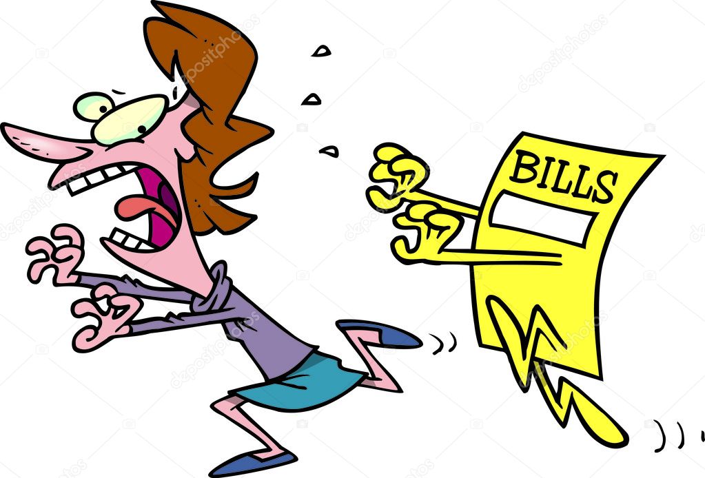 mujer de dibujos animados de billetes — Archivo Imágenes Vectoriales ...