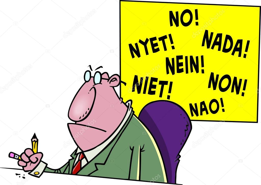 Empresario de dibujos animados diciendo No Vector de stock por ...