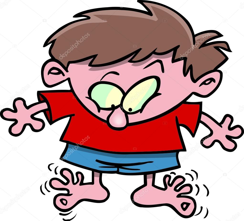 Cartoon Boy Wiggling Toes Stock Vector Image by ©ronleishman #13950326