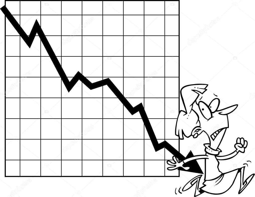Cartoon Falling Profit Chart Stock Vector Image by ©ronleishman #13950361
