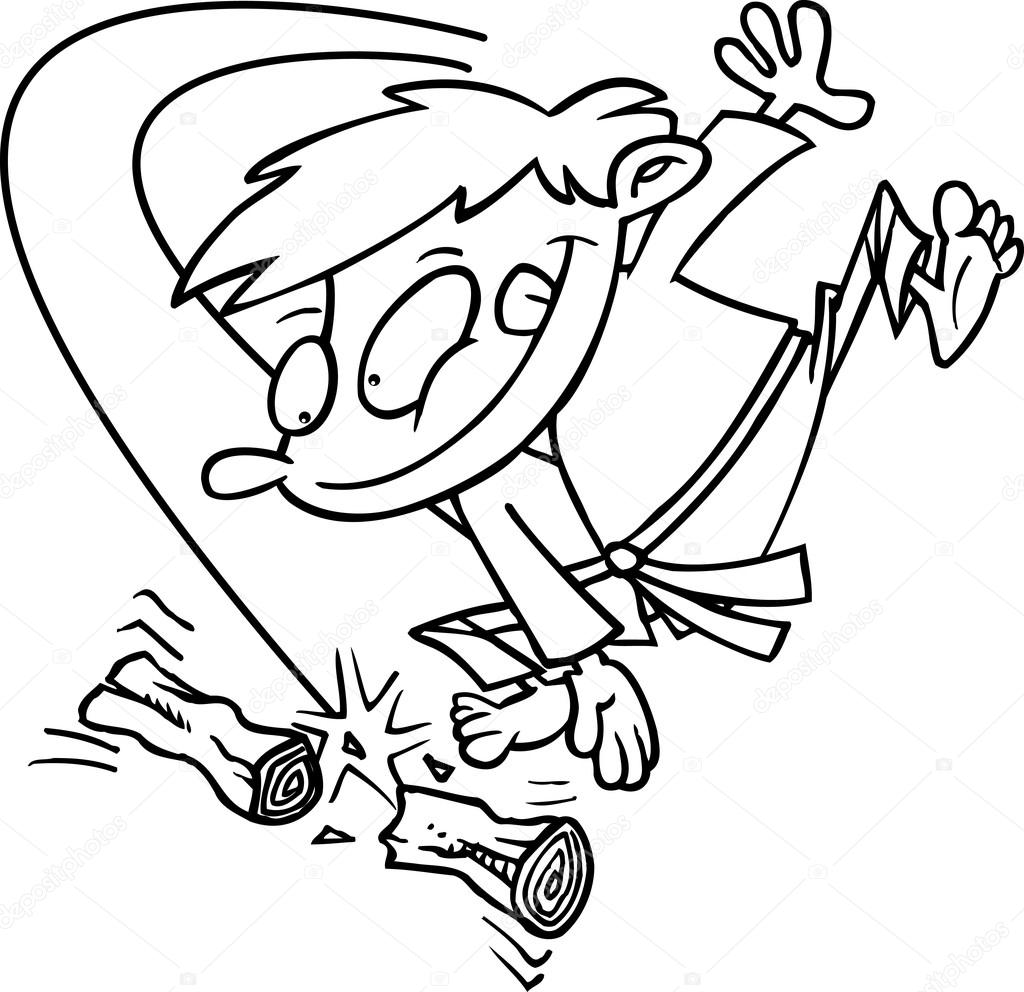 Dibujos animados Karate Chop Vector de stock por ©ronleishman 13950435