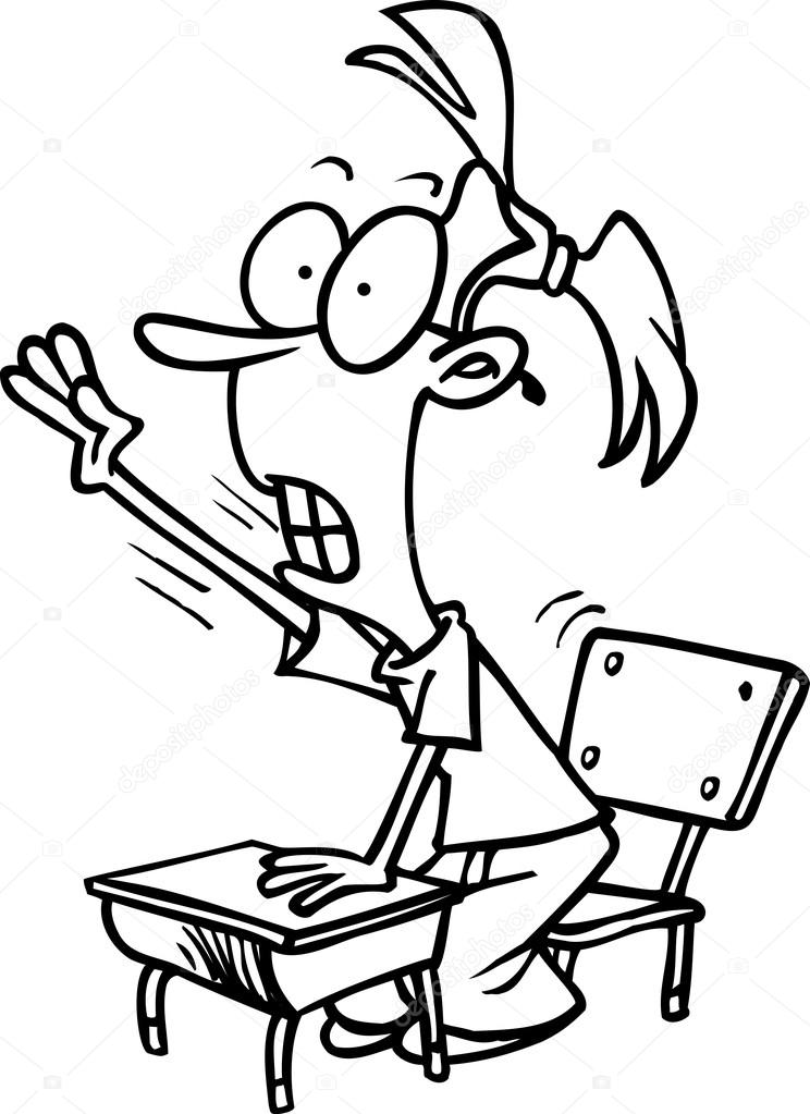 Cartoon Eager Student Stock Vector Image by ©ronleishman #13950685