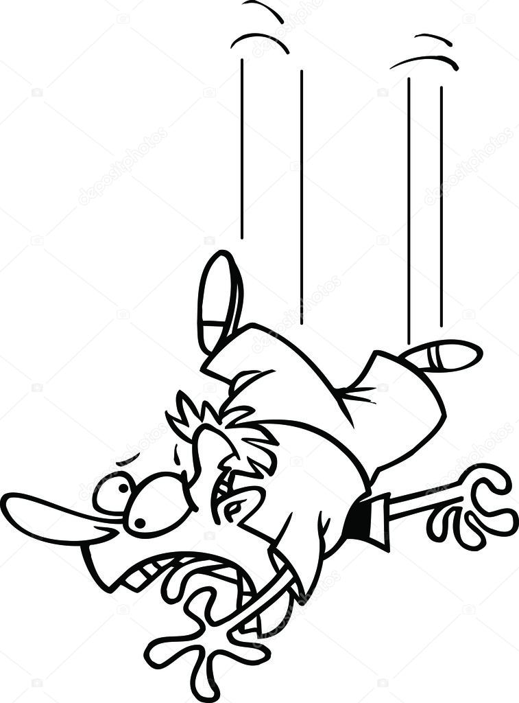 Cartoon man falling | Cartoon Man Falling — Stock Vector © ronleishman ...