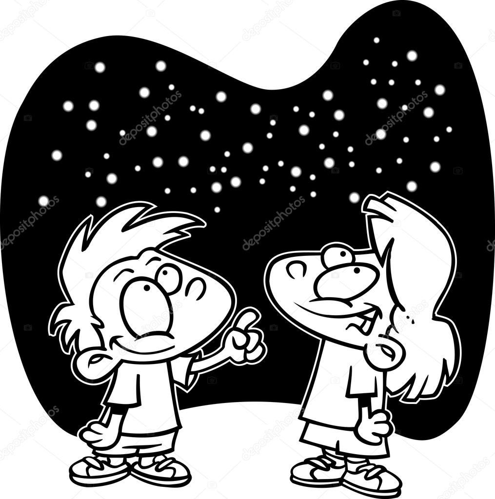 Pictures : stargazers | Cartoon Kid Stargazers — Stock Vector ...