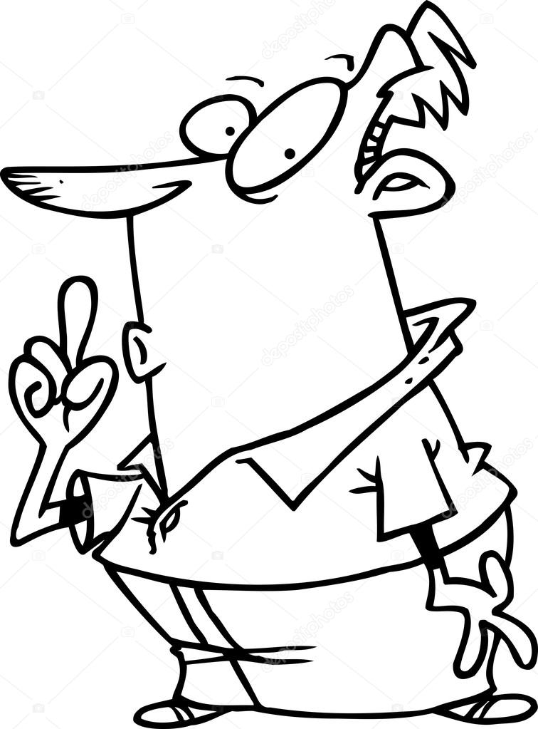 Cartoon Man with a Secret ⬇ Vector Image by © ronleishman | Vector ...