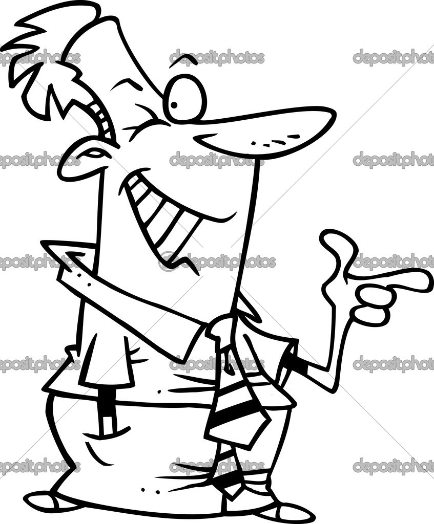 Cartoon Man Winking Stock Vector Image by ©ronleishman #13950957