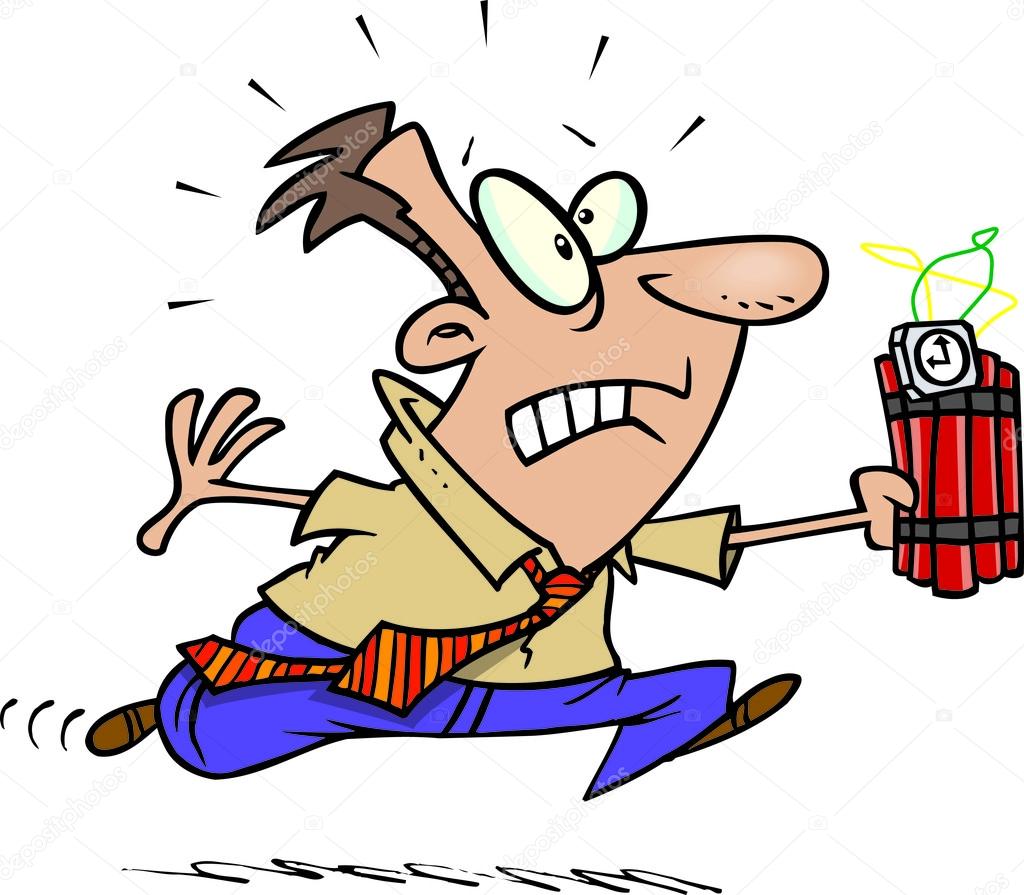 Cartoon Man with Bomb — Stock Vector © ronleishman #13951059