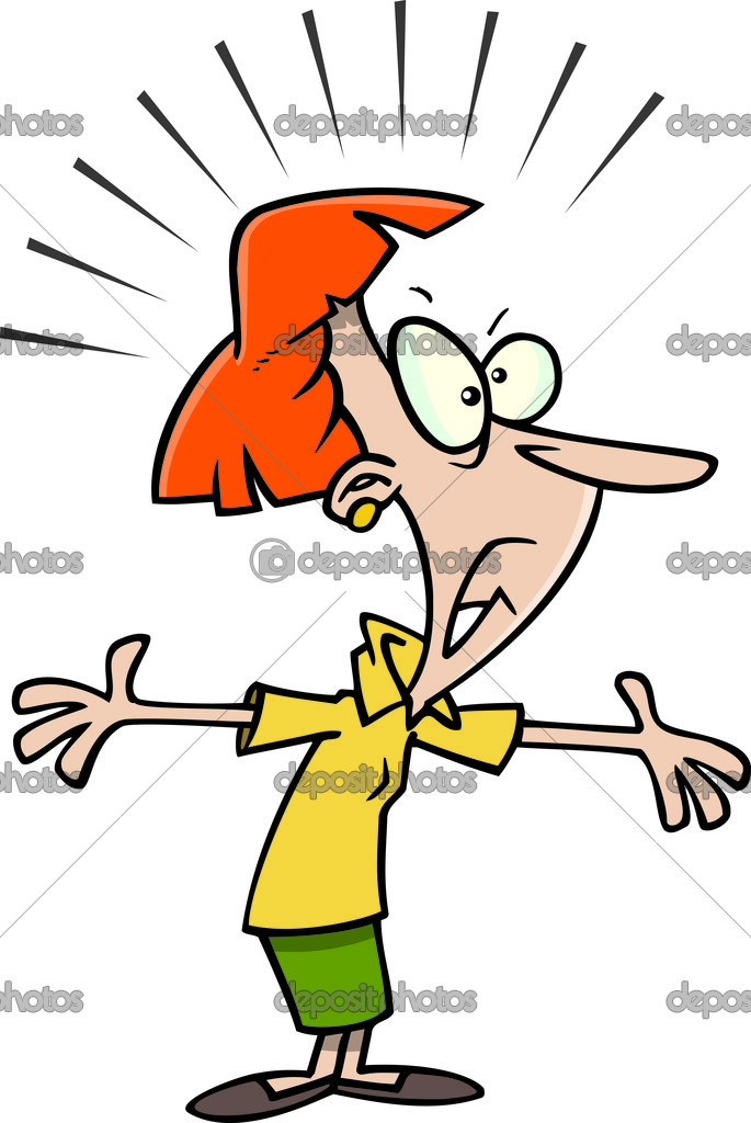 Cartoon Woman Complaining Stock Vector Image by ©ronleishman #13951070