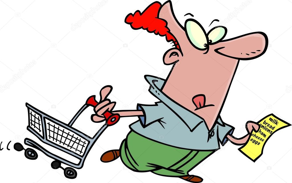Hombre de dibujos animados Compras Vector de stock por ©ronleishman ...