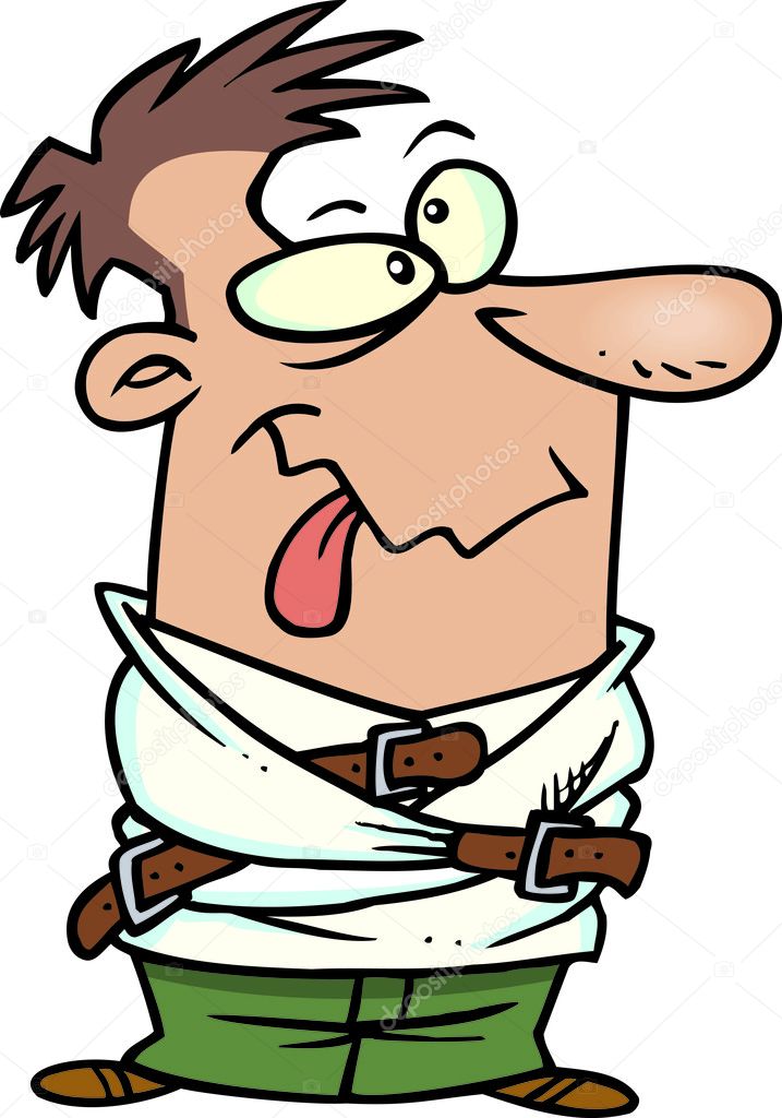 Hombre de dibujos animados en línea recta Vector de stock por ...