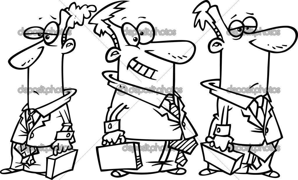 Cartoon Businessman Standing Out Stock Vector by ©ronleishman 13951516