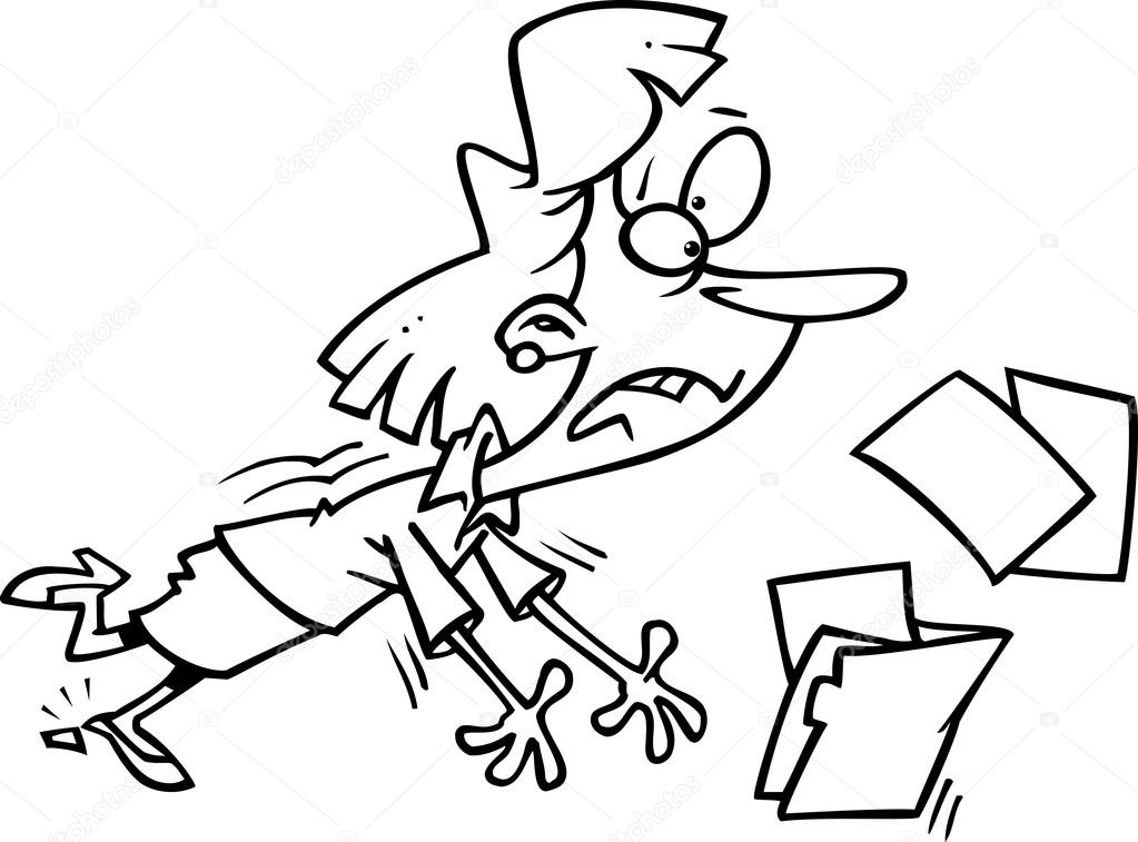 Cartoon Businesswoman Tripping — Stock Vector © ronleishman #13951659