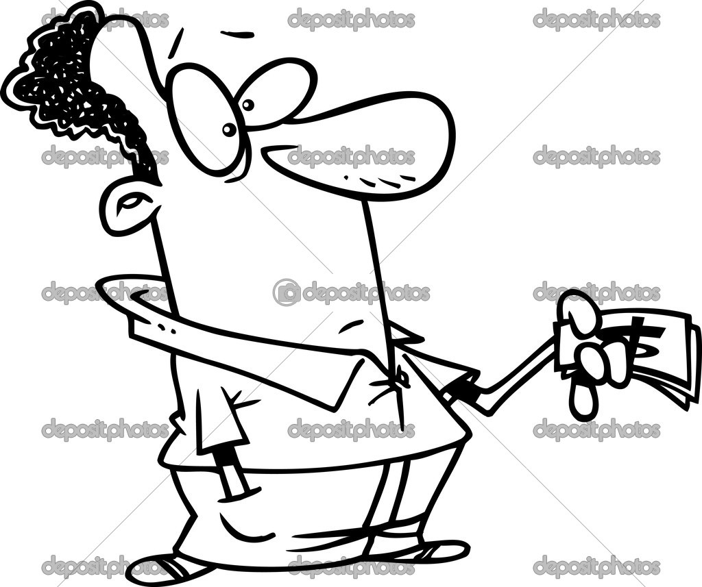Cartoon Man Paying Stock Vector Image by ©ronleishman #13978570