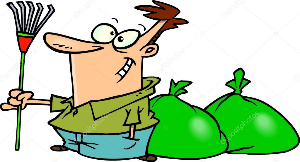 Animated Raking Leaves