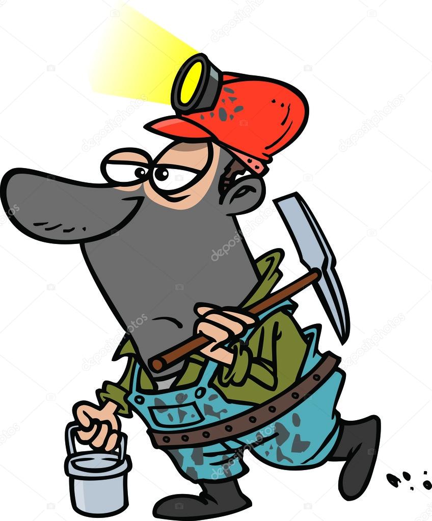 Minero de dibujos animados — Vector de stock © ronleishman #13979448