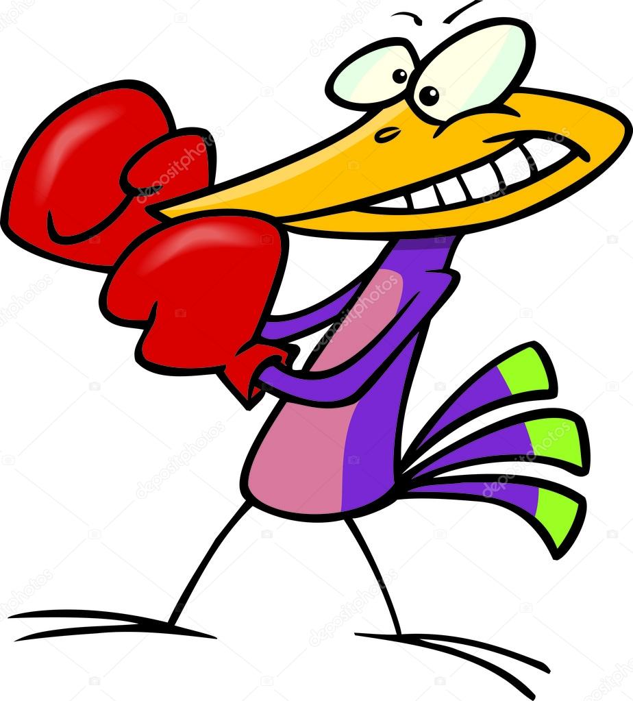 Cartoon boxing bird Stock Vector Image by ©ronleishman #13979569