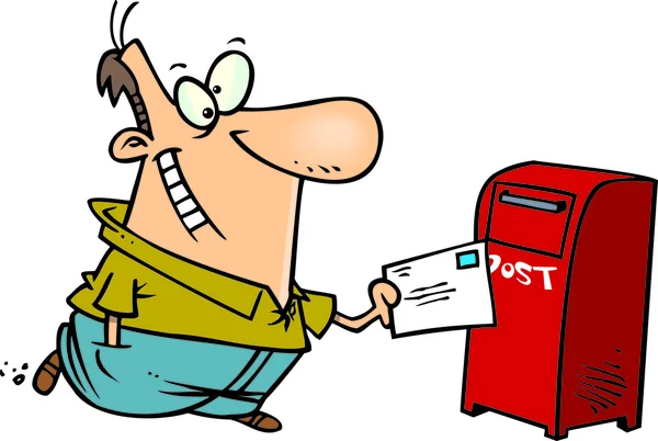 Person Mailing A Letter