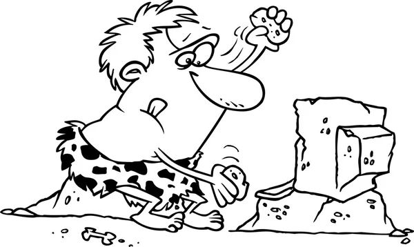 Caveman Chiseling Stone Tablets