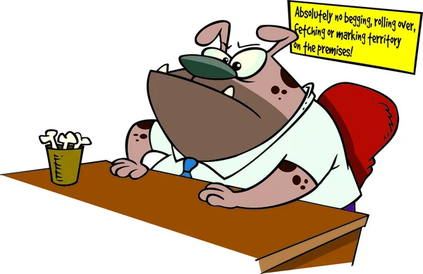 Cartoon Boss Dog — Stock Vector © ronleishman #13983134