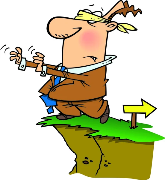 Person Falling Off A Cliff Clipart