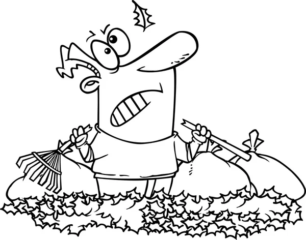 ᐈ Old man raking stock images, Royalty Free raking vectors | download ...