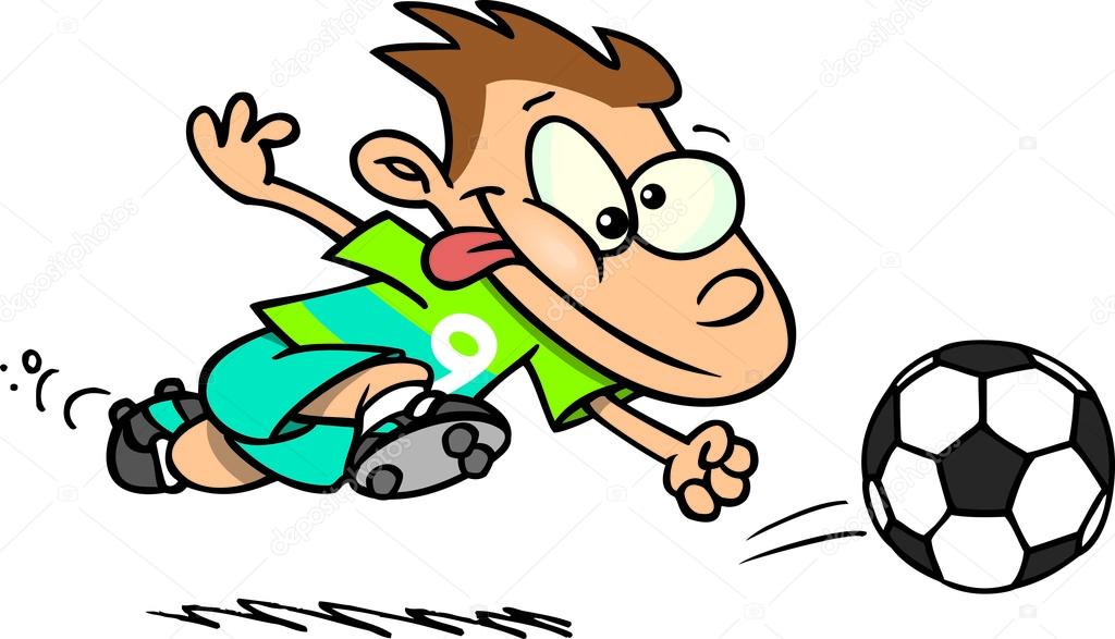 Cartoon voetbal jongen — Stockvector © ronleishman #13980098