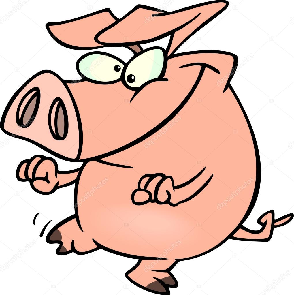 Mean Pig Cartoon