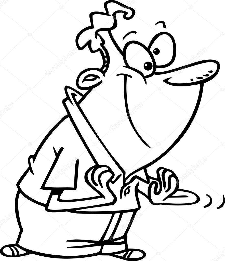 Cartoon Man Clapping Stock Vector by ©ronleishman 13980848