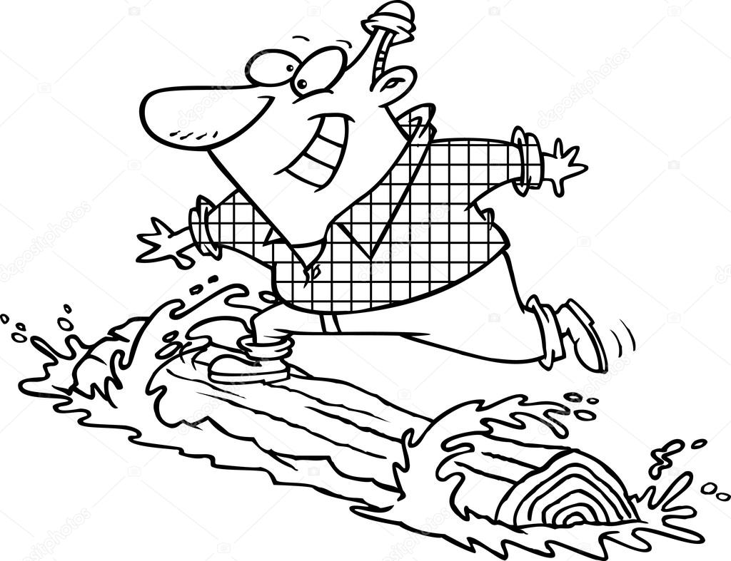 Cartoon Lumberjack Log Roll Stock Vector Image by ©ronleishman #13981047