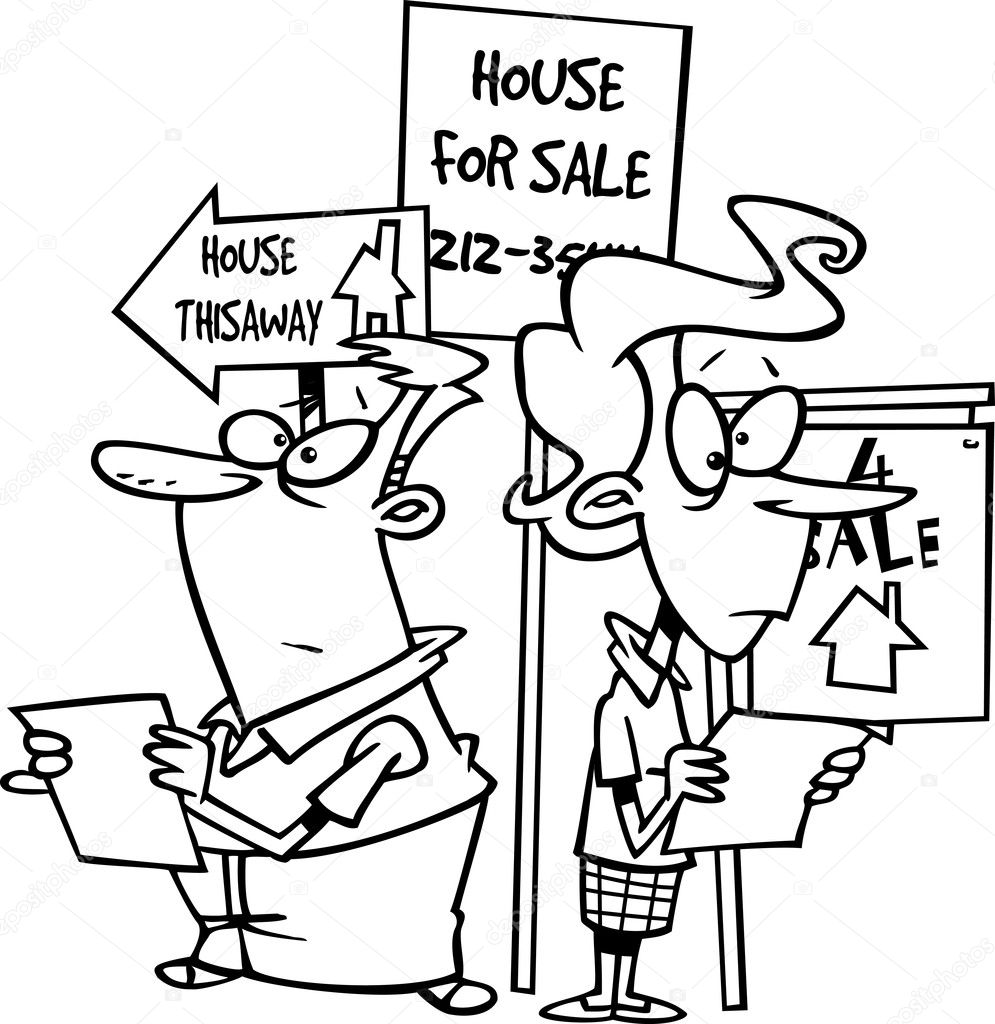 Cartoon House Hunting Stock Vector Image by ©ronleishman #13981182