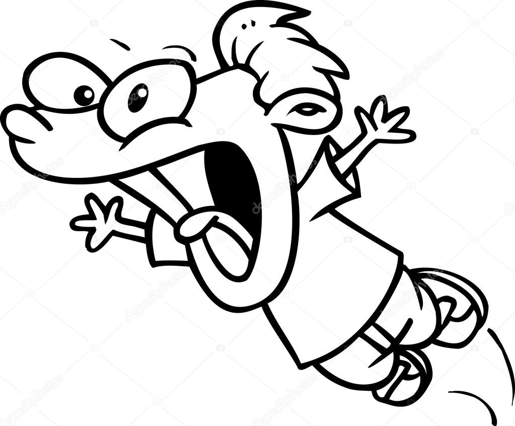 Susto de niño de dibujos animados — Vector de stock © ronleishman #13981467