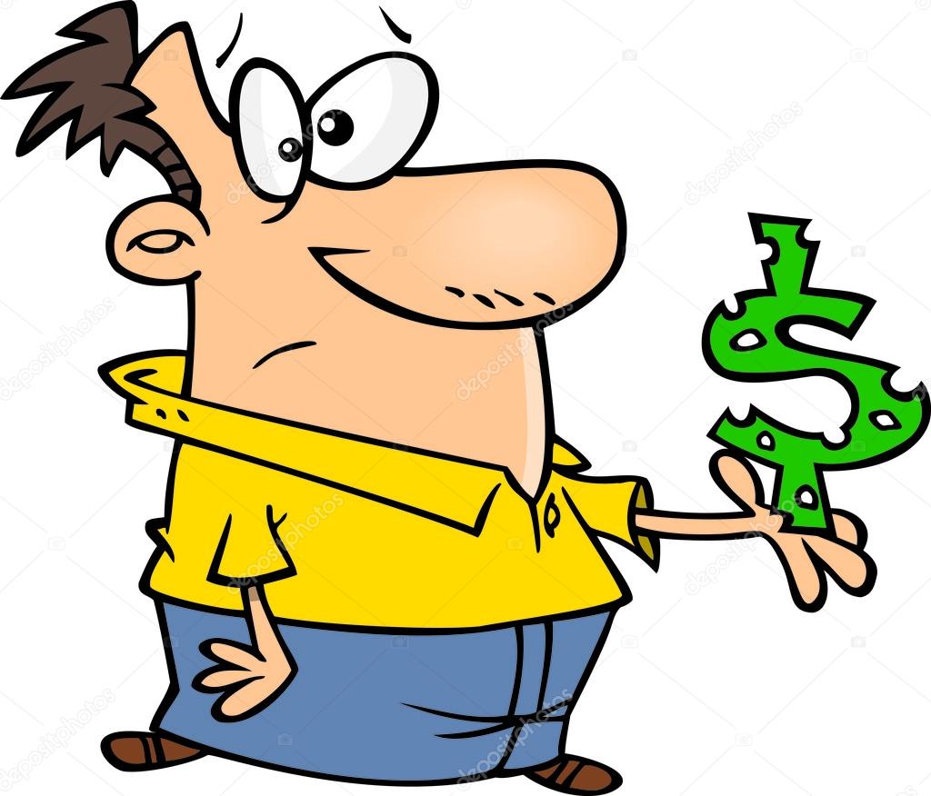 Cartoon Money Problems Stock Illustration by ©ronleishman #13982422