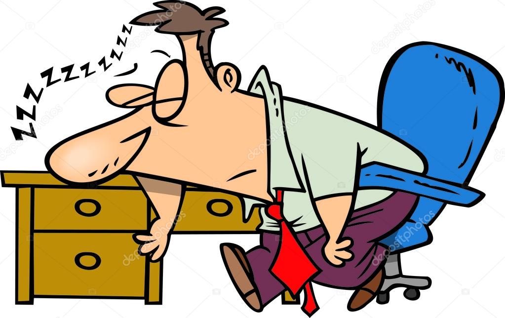 Asleep At Work Cartoon