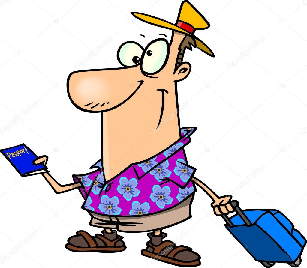 Turismo de dibujos animados — Vector de stock © ronleishman #13982800