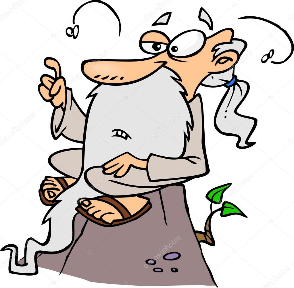 Hombre sabio profeta de dibujos animados — Vector de stock ...