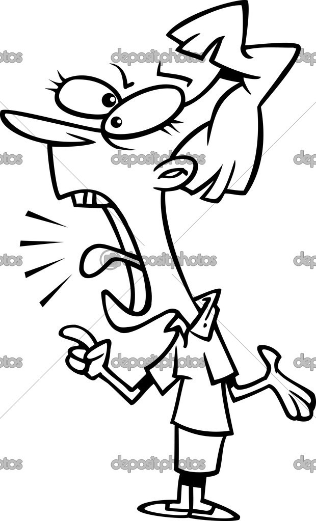 Mujer de dibujos animados quejándose — Vector de stock © ronleishman ...