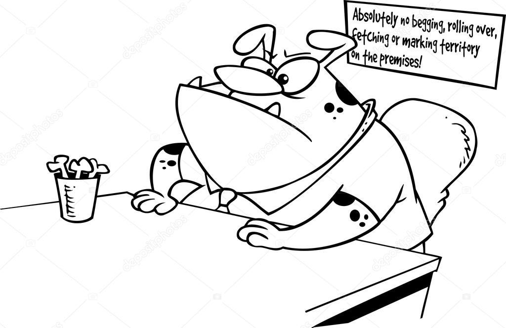 Cartoon Boss Dog — Stock Vector © ronleishman #13983134