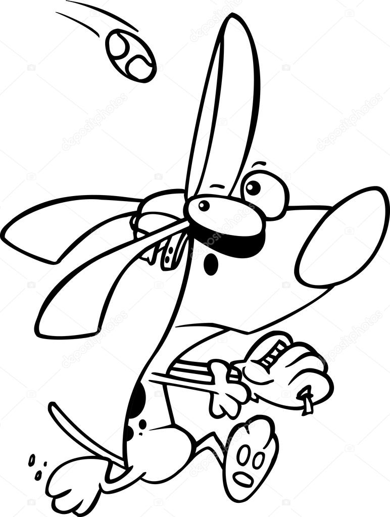 Cartoon Baseball Dog Stock Vector by ©ronleishman 13983148