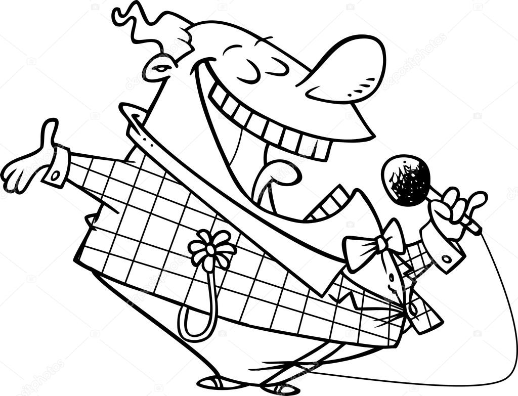 Comediante de dibujos animados — Vector de stock © ronleishman #13983328