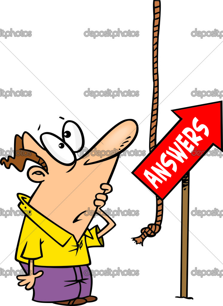 Cartoon Answers Stock Vector by ©ronleishman 13983772